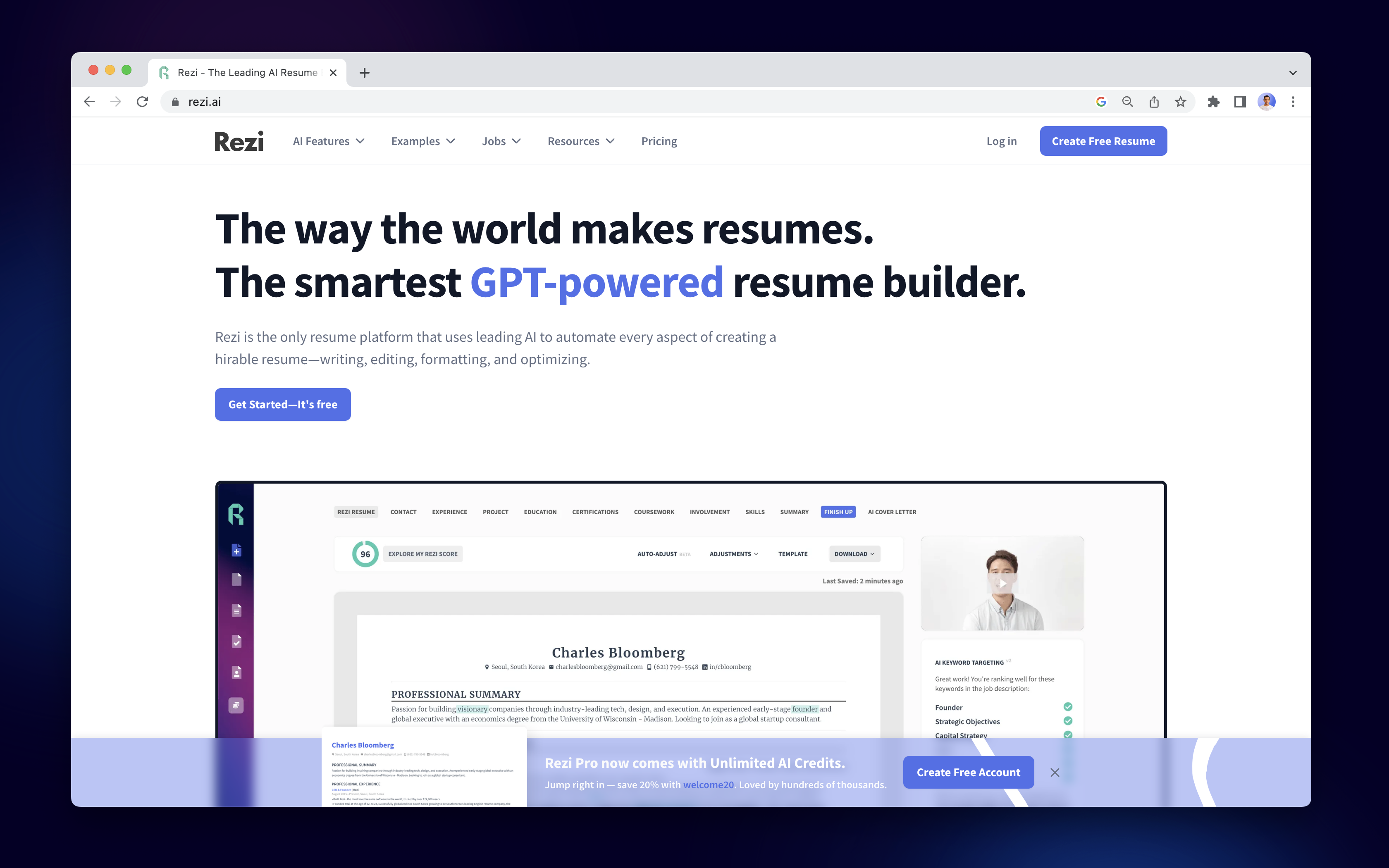 Kickresume Alternative: Rezi vs Kickresume (AI Resume Builder Comparison)
